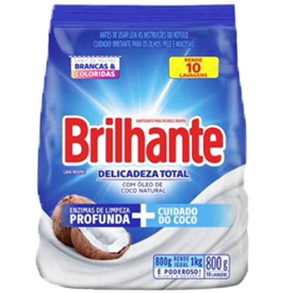 DETERGENTE SANITIZANTE PÓ BRILHANTE DELICADEZA TOTAL SACHÊ | CAIXA C ...